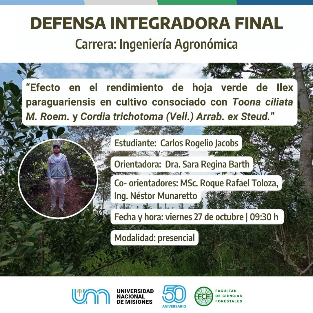 El estudiante Carlos Jacobs defenderá su integradora final de ...